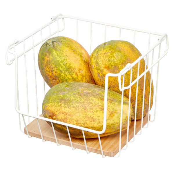 Wire & Wood Open Front Kitchen Pantry And Cabinet Organizer Bin, 10” X 10” X 8” | AllModern